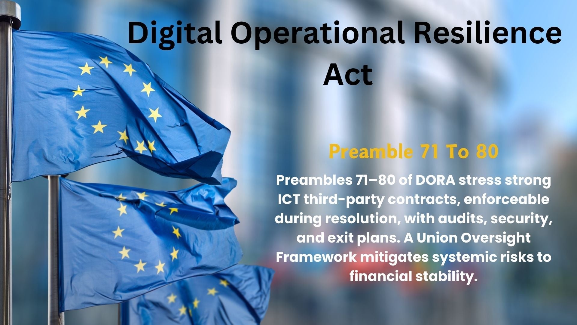 Preamble 71 To 80, Digital Operational Resilience Act (DORA) – ISO ...