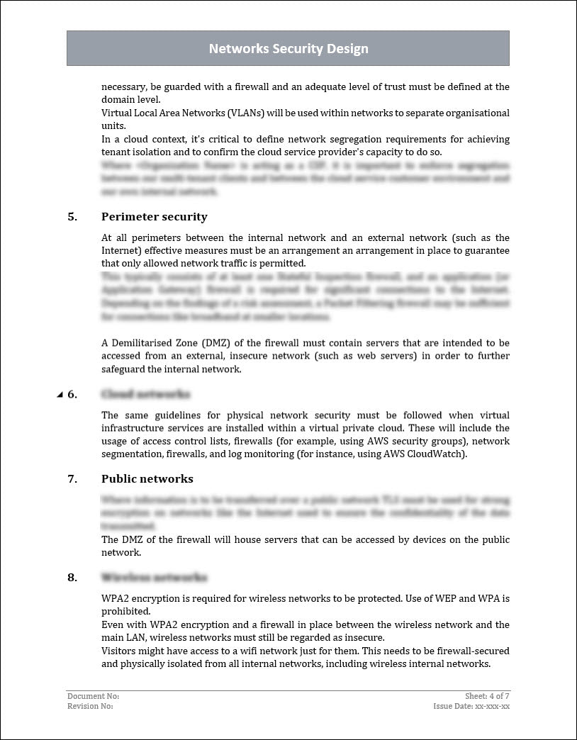 ISO 27001:2022 - Networks Security Design Template – ISO Templates and ... ISO 27001:2022 - Networks Security Design Template – ISO Templates and ...
