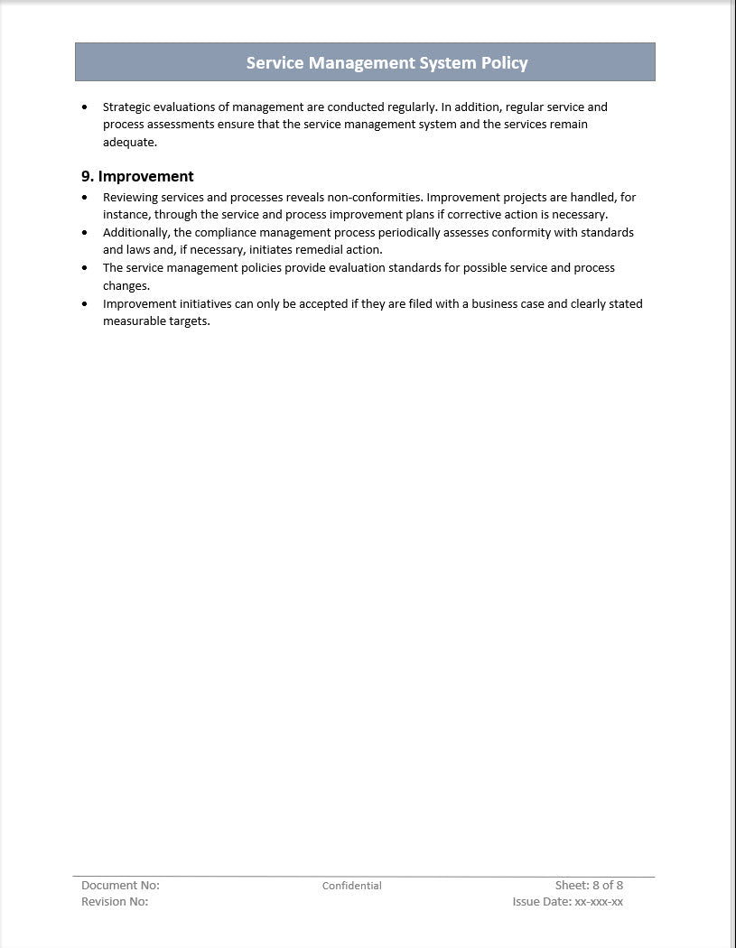 ISO 20000 Documentation Toolkit – ISO Templates and Documents Download